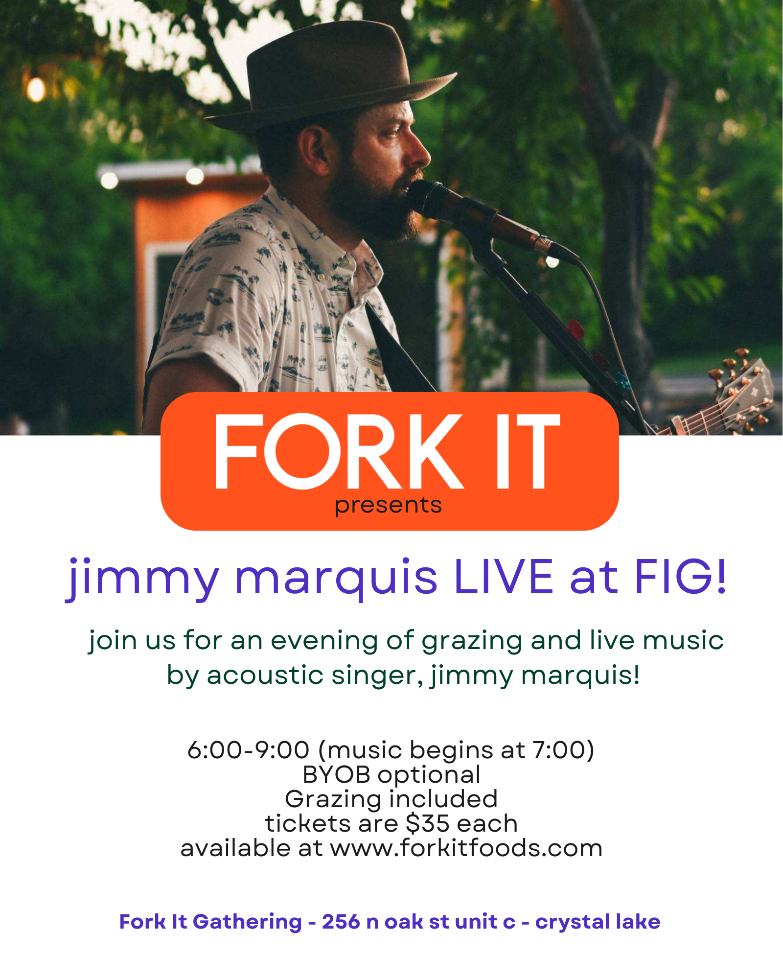 LIVE Music at FIG! 9/18 – Fork It